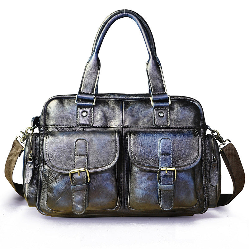Leather Fashion Business Briefcase Messenger Bag Men – Onvynix Labs