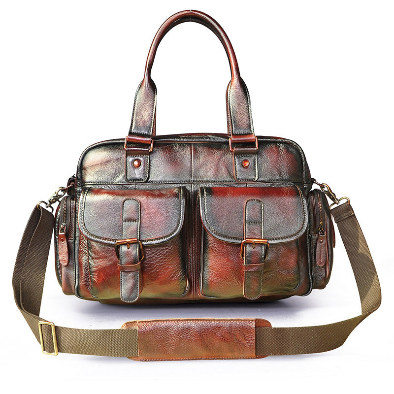 Leather Fashion Business Briefcase Messenger Bag Men – Onvynix Labs
